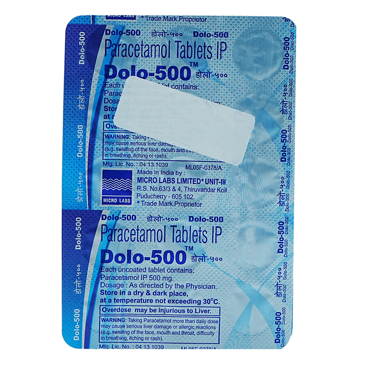 Dolo-500 Tablet | Uses, Side Effects, Price | Apollo Pharmacy
