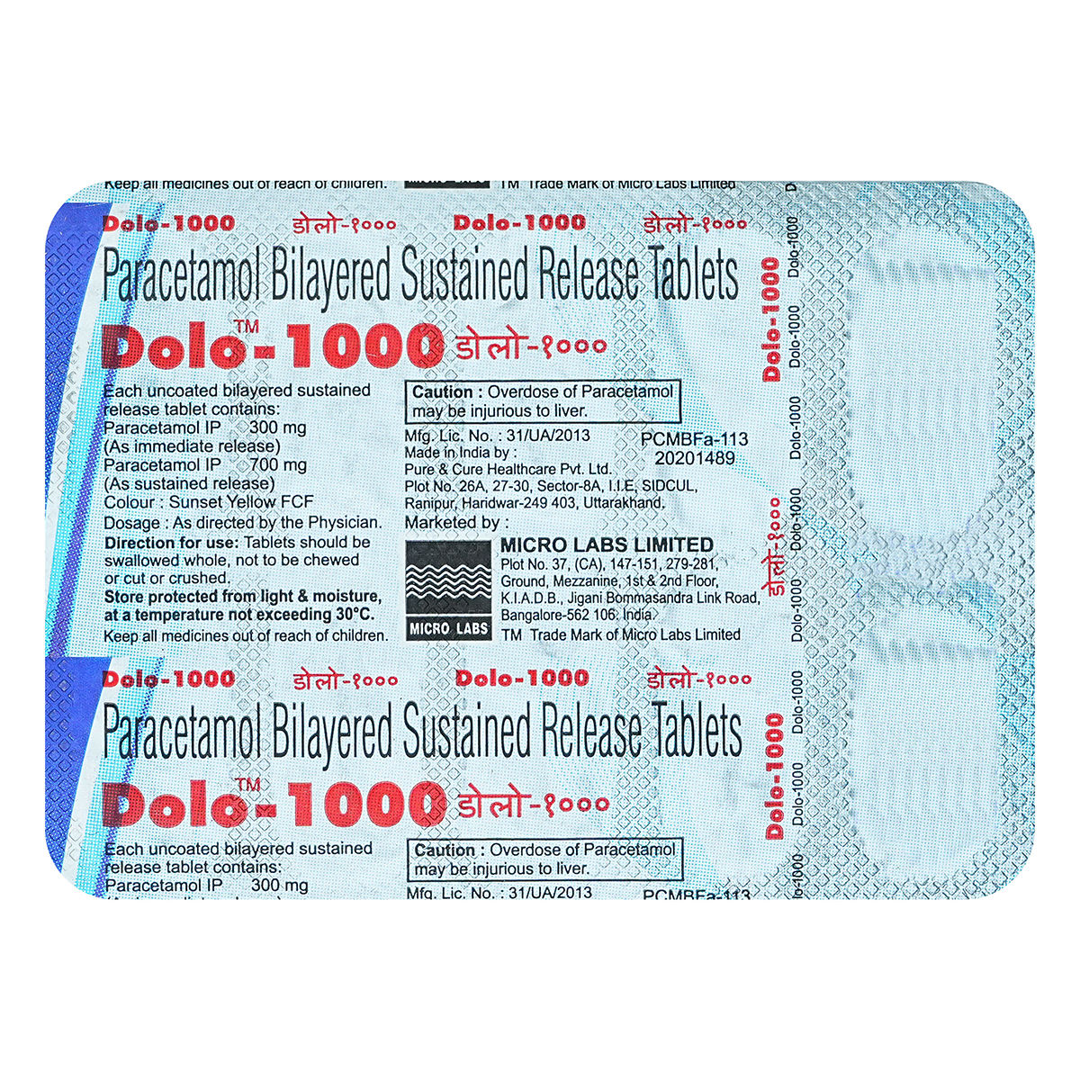 Dolo 1000 mg Tablet | Uses, Side Effects, Price | Apollo Pharmacy