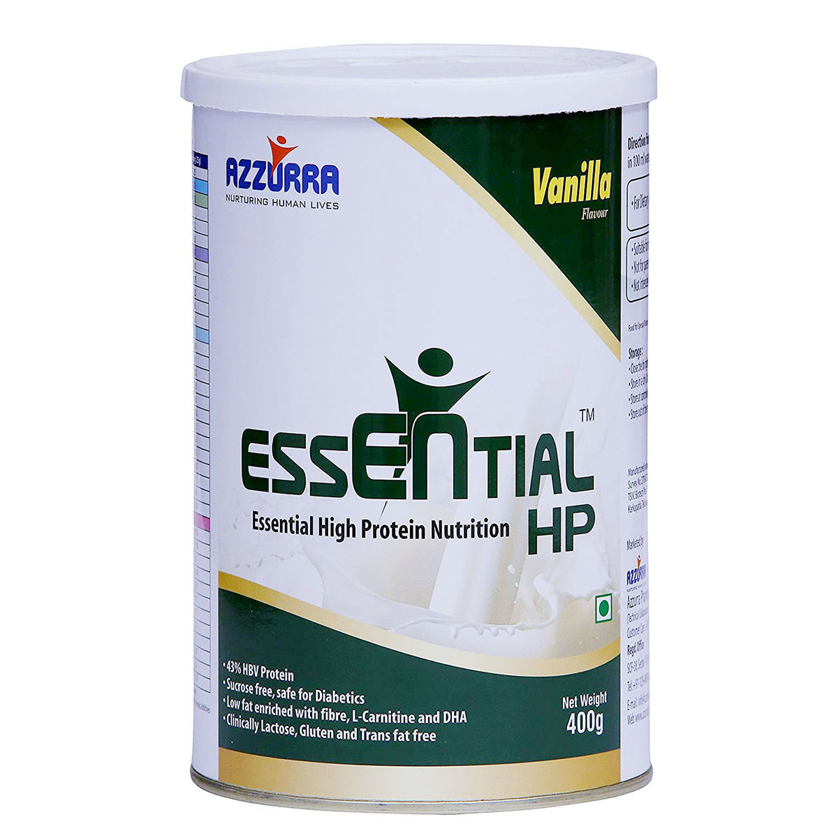 Buy Essential HP Vanilla Flavour Powder, 400 gm Tin | 19 Minutes ...