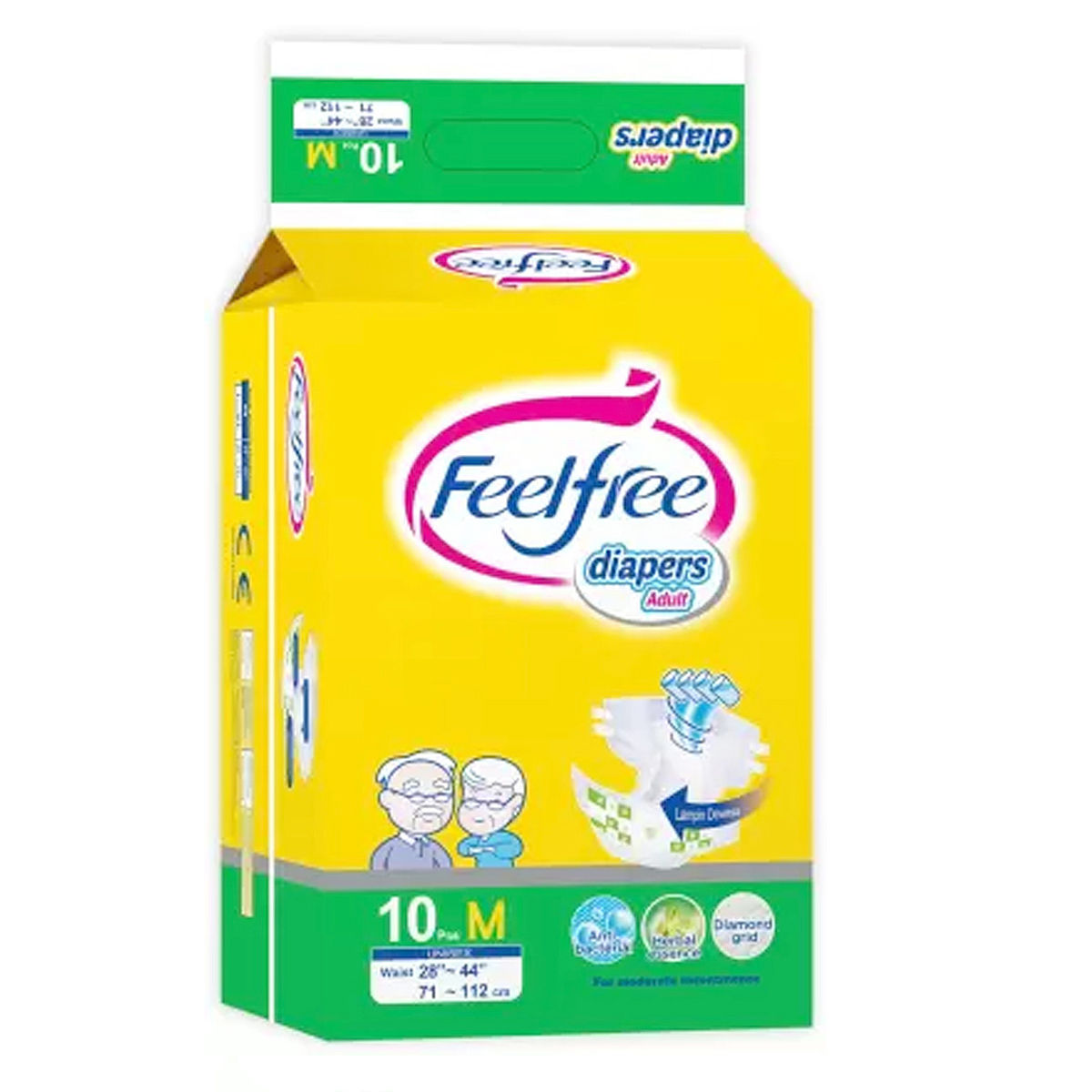 Feel Free Adult Diapers Medium, 10 Count | Uses, Benefits, Price ...