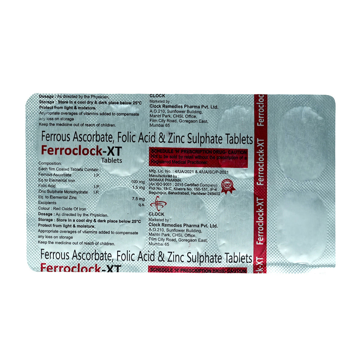 Buy Ferroclock-Xt Tab | 19 Minutes Delivery | Apollo Pharmacy