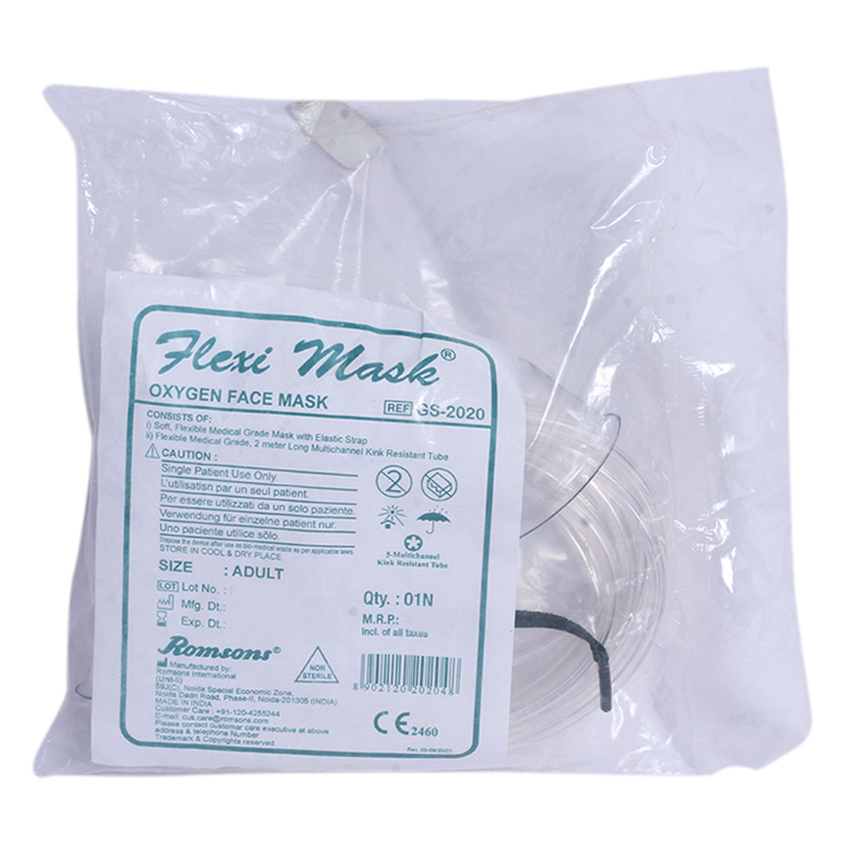 Buy Flexi Oxygen Face Mask Adult, 1 Count | 19 Minutes Delivery ...