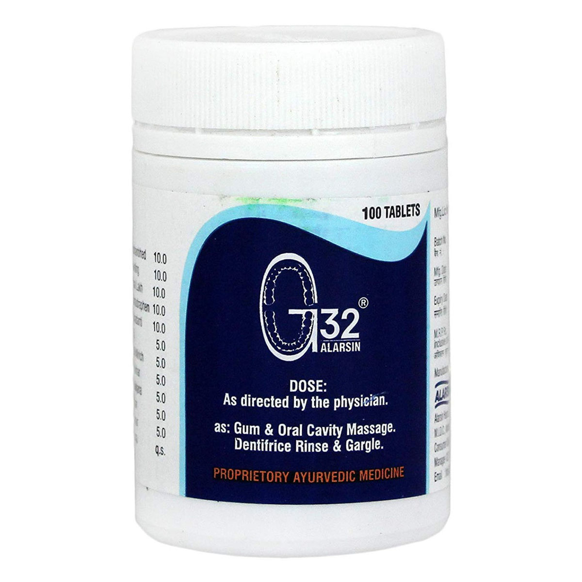 Buy Alarsin G-32, 100 Tablets | 19 Minutes Delivery | Apollo Pharmacy