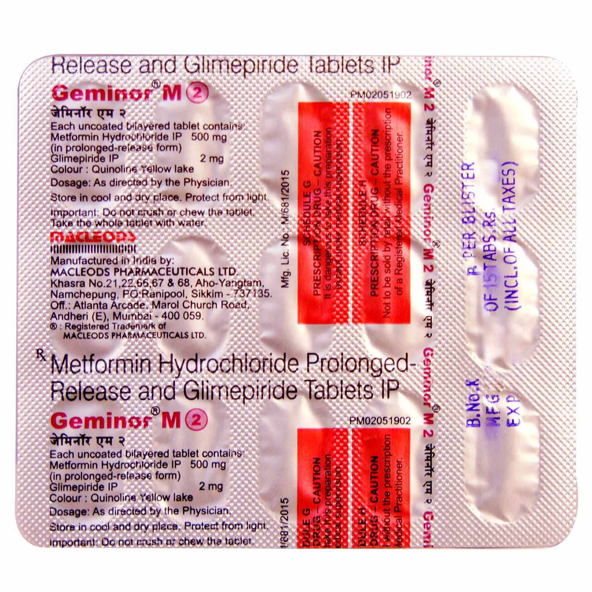 Geminor M 2 Tablet | Uses, Side Effects, Price | Apollo Pharmacy