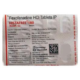 Histafree-180 Tablet | Uses, Side Effects, Price | Apollo Pharmacy