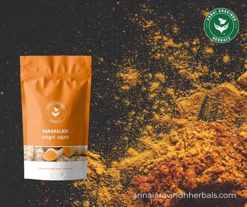 Buy Annai Aravindh Herbals Kasthuri Manjal Powder, 50 gm | 19 Minutes ...