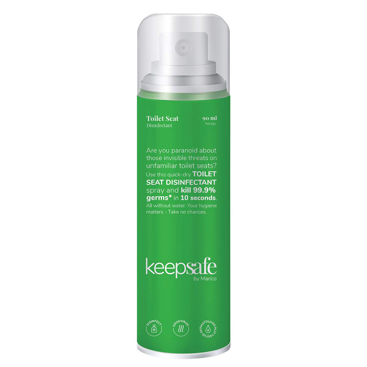 Buy KeepSafe Toilet Seat Disinfectant Spray, 90 ml | 19 Minutes ...