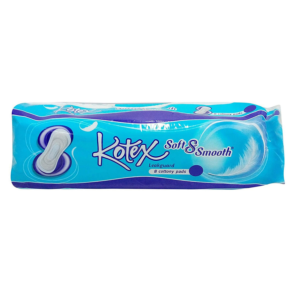 Buy Kotex Soft and Smooth Leakguard Cottony Pads, 8 Count | 19 Minutes ...