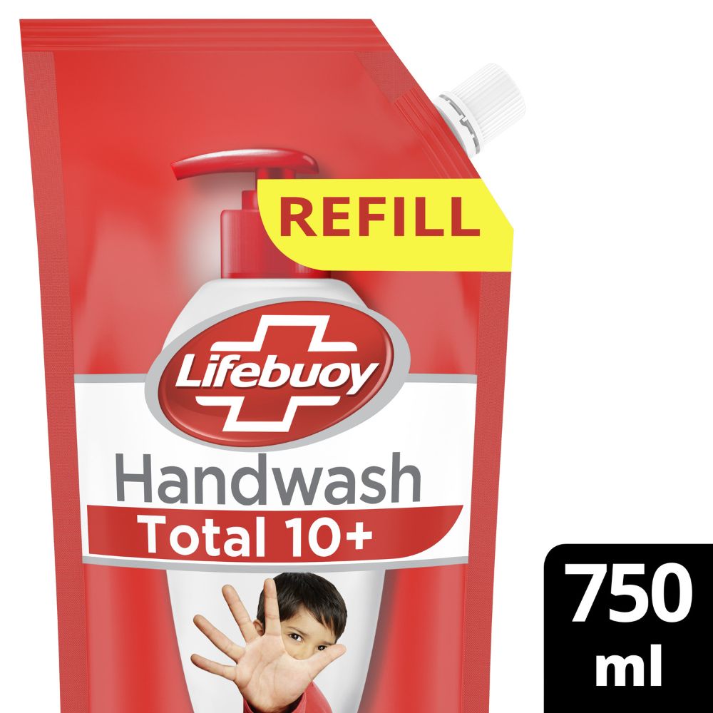 Lifebuoy Total 10+ Germ Protection Handwash, 750 ml Refill Pack | Uses ...