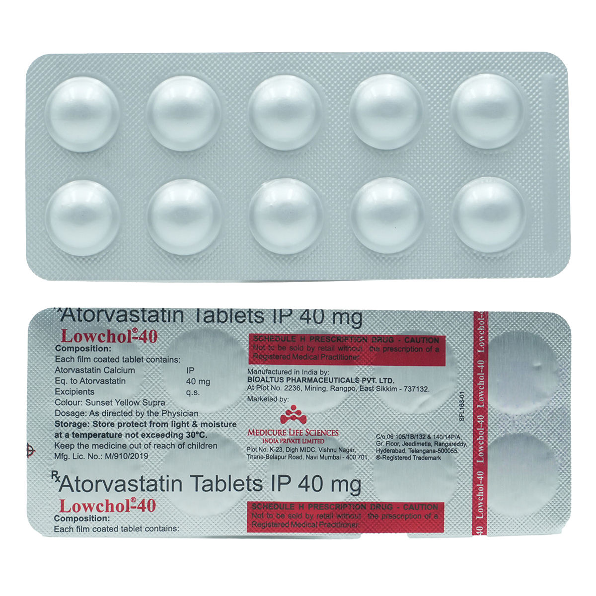 Lowchol-40 Tablet | Uses, Side Effects, Price | Apollo Pharmacy