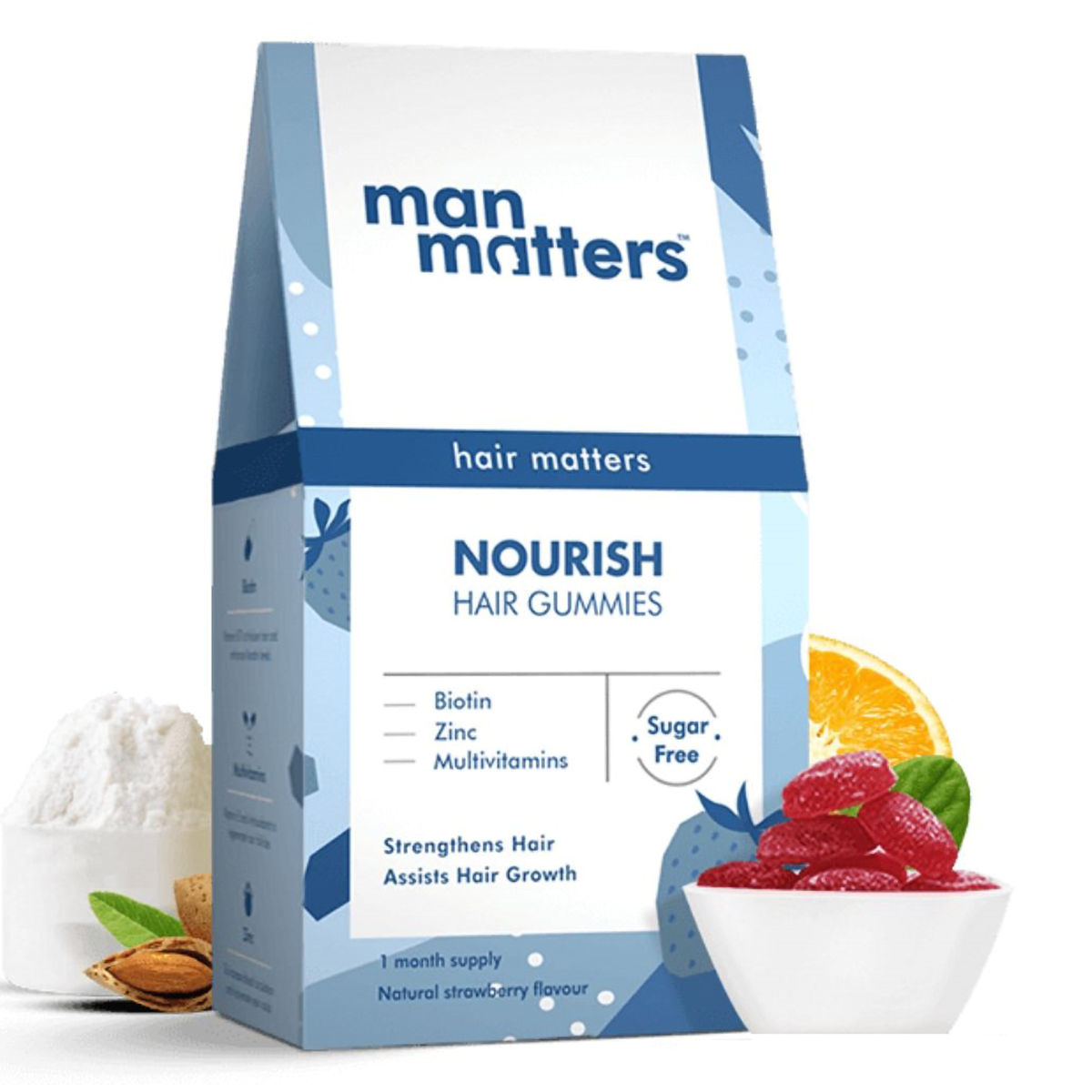 Buy Man Matters Biotin Hair 30 Gummies | 19 Minutes Delivery | Apollo ...