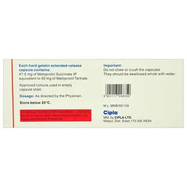 Metolar XR-50 Capsule | Uses, Side Effects, Price | Apollo Pharmacy