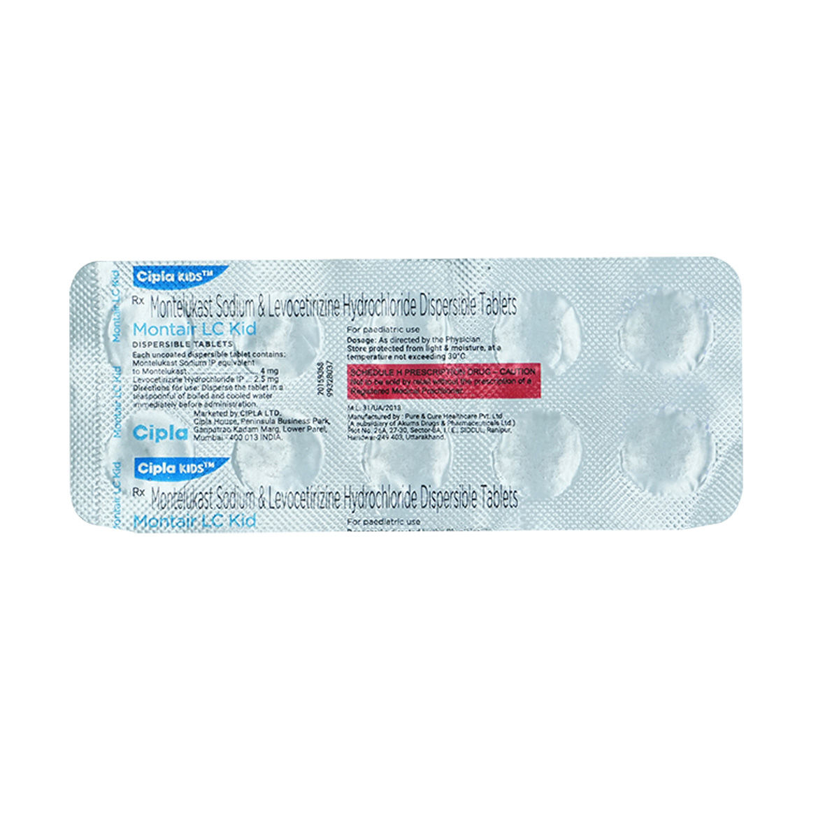Montair LC Kid Tablet | Uses, Side Effects, Price | Apollo Pharmacy