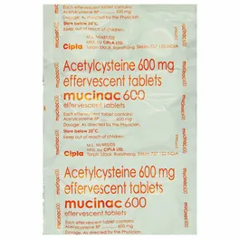 Mucinac 600 Sugar Free Orange Effervescent Tablet | Uses, Side Effects ...
