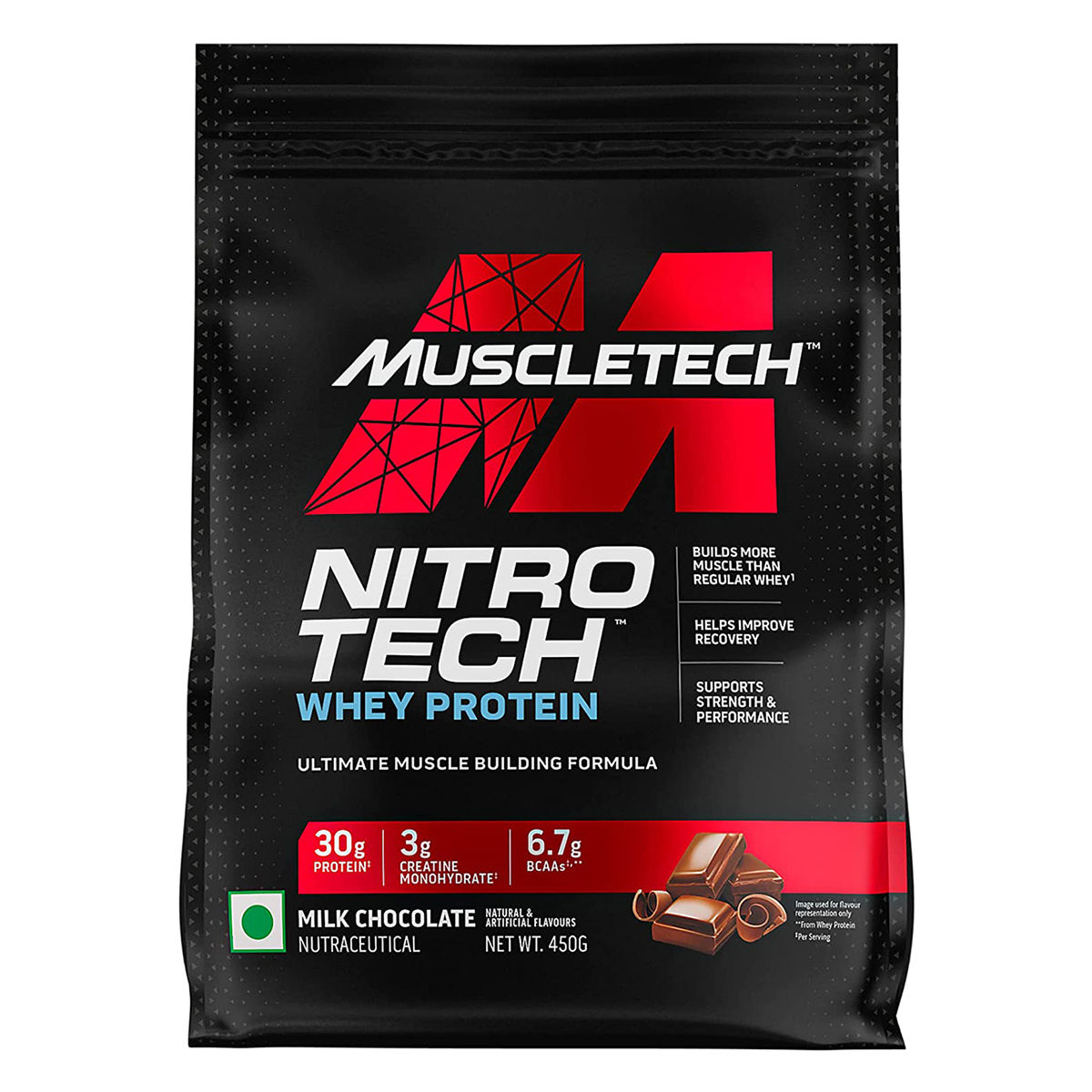Buy Muscletech Nitrotech Whey Protein Milk Chocolate Flavour Powder ...