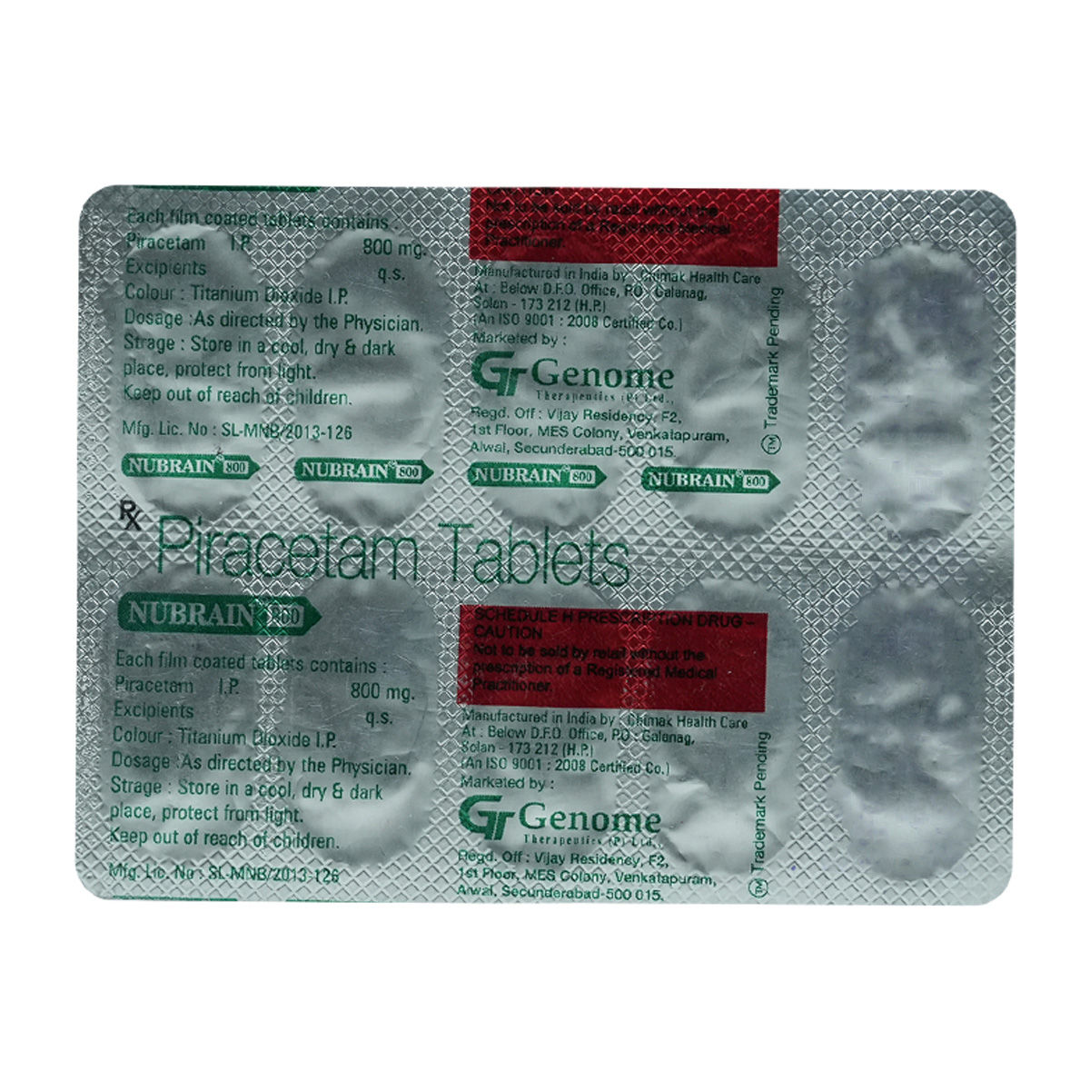 Nubrain 800 mg Tablet | Uses, Side Effects, Price | Apollo Pharmacy