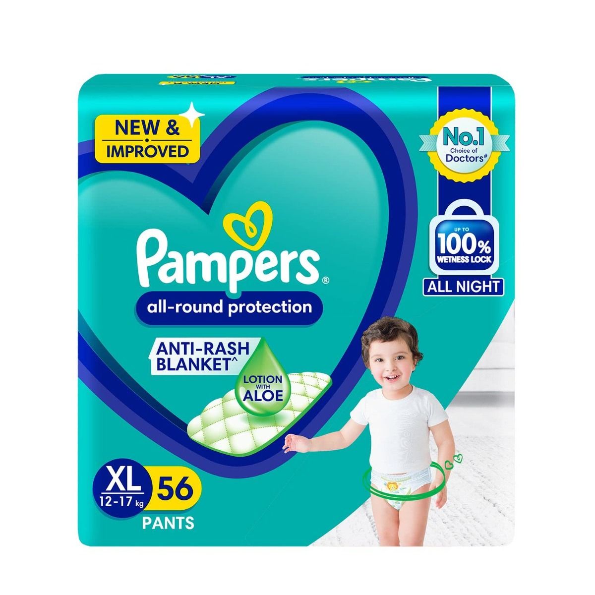 Buy Pampers Baby Dry Pant Style Diapers Light & Dry Extra Large 60's ...