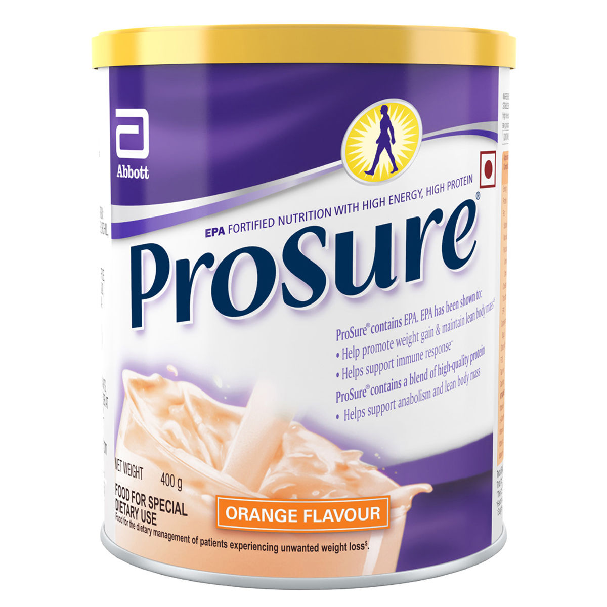 Buy Prosure Orange Flavour Powder, 400 gm Tin | 19 Minutes Delivery ...