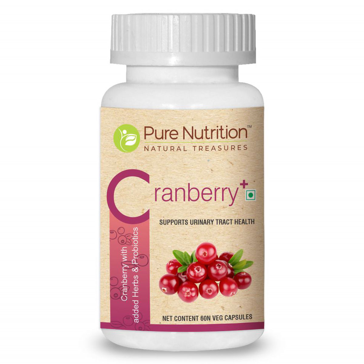 Pure Nutrition Cranberry Plus 620 mg, 60 Capsules | Uses, Benefits ...