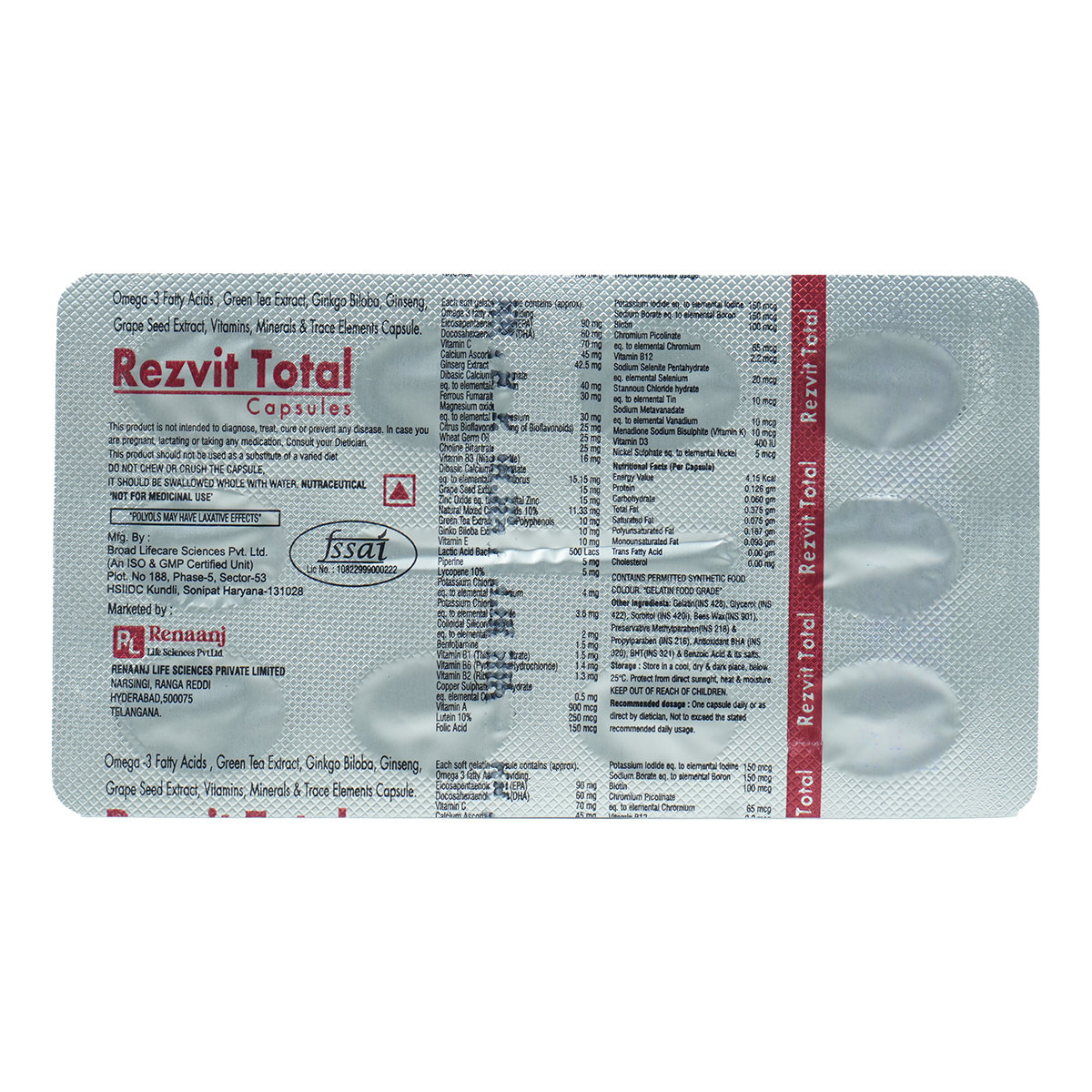 Rezvit Total Softgel Capsule | Uses, Side Effects, Price | Apollo Pharmacy