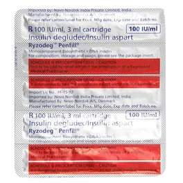 Ryzodeg 100IU/ml Penfill 3 ml | Uses, Side Effects, Price | Apollo Pharmacy