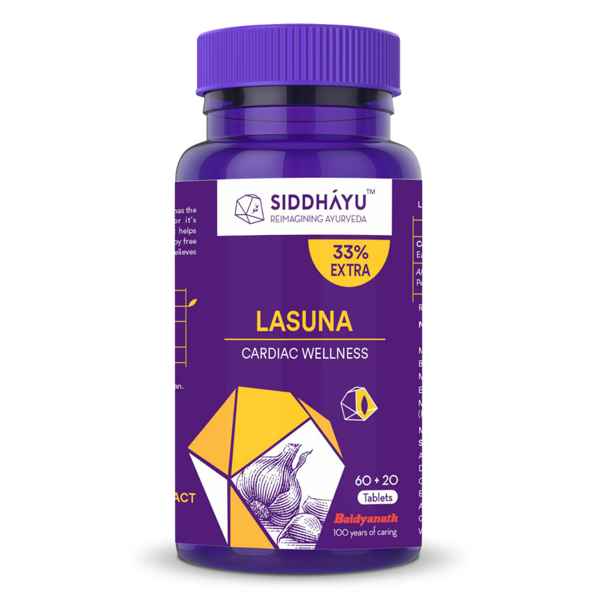 Buy Siddhayu Lasuna for Cardiac Wellness, 80 Tablets | 19 Minutes ...