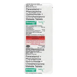 Sinarest New Tablet | Uses, Side Effects, Price | Apollo Pharmacy