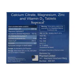 Buy Supracal Tablet | 19 Minutes Delivery | Apollo Pharmacy