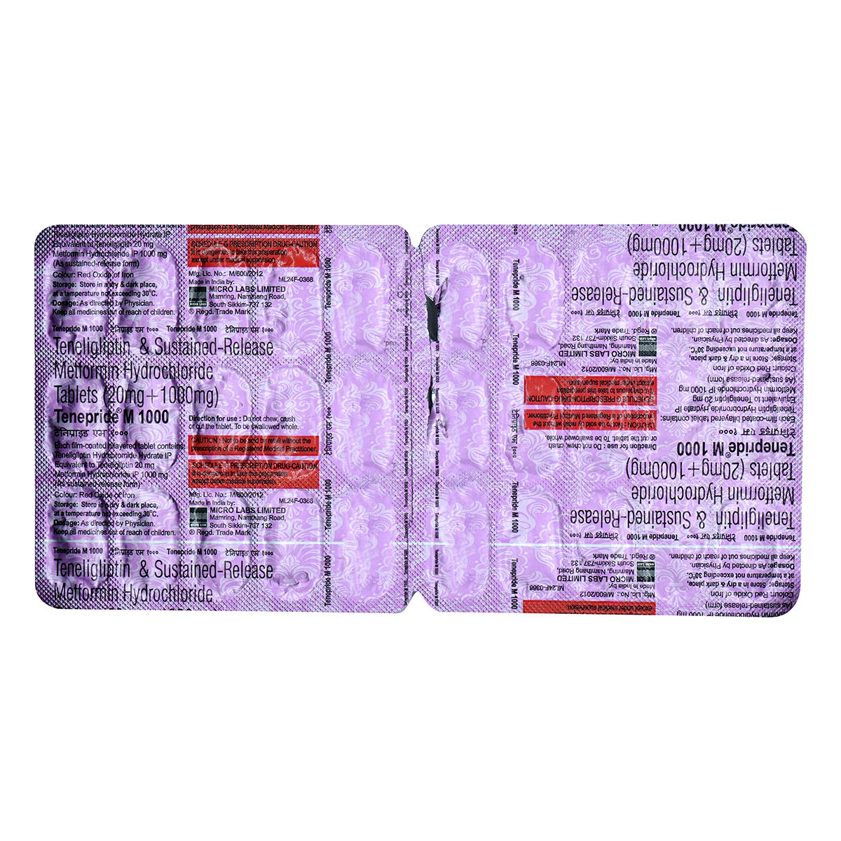 Tenepride M 1000 mg Tablet | Uses, Side Effects, Price | Apollo Pharmacy