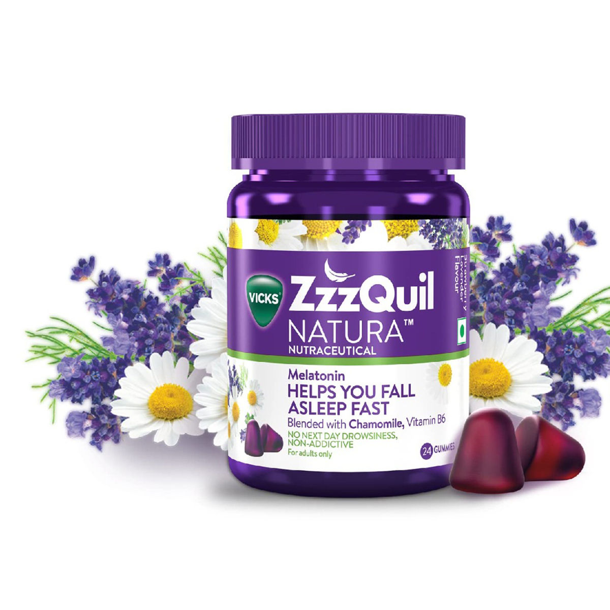 Vicks ZzzQuil Natura Melatonin Helps Fall Asleep Fast Nutraceutical ...