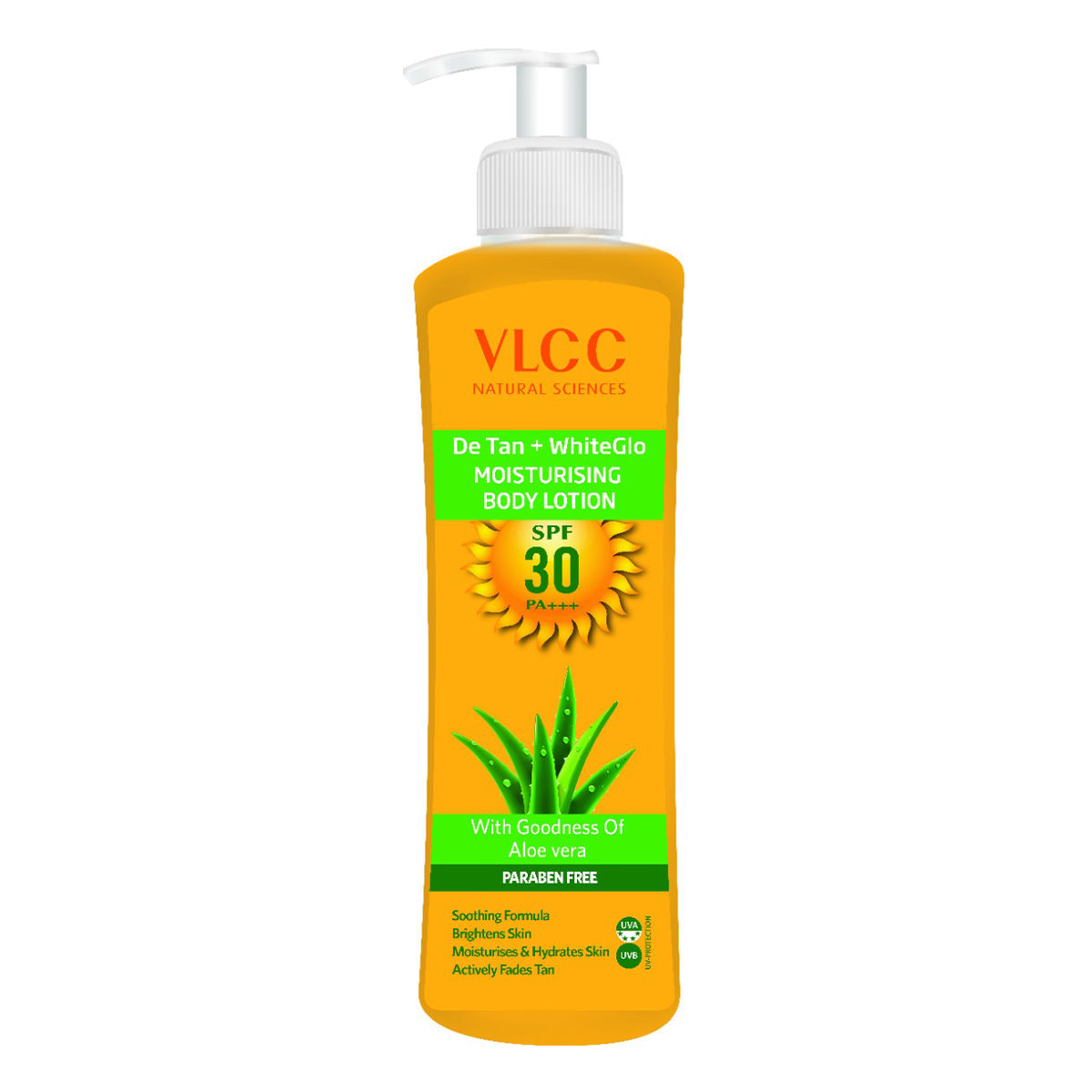 Buy VLCC Detan + WhiteGlo SPF 30 PA+++ Moisturising Body Lotion, 350 ml ...