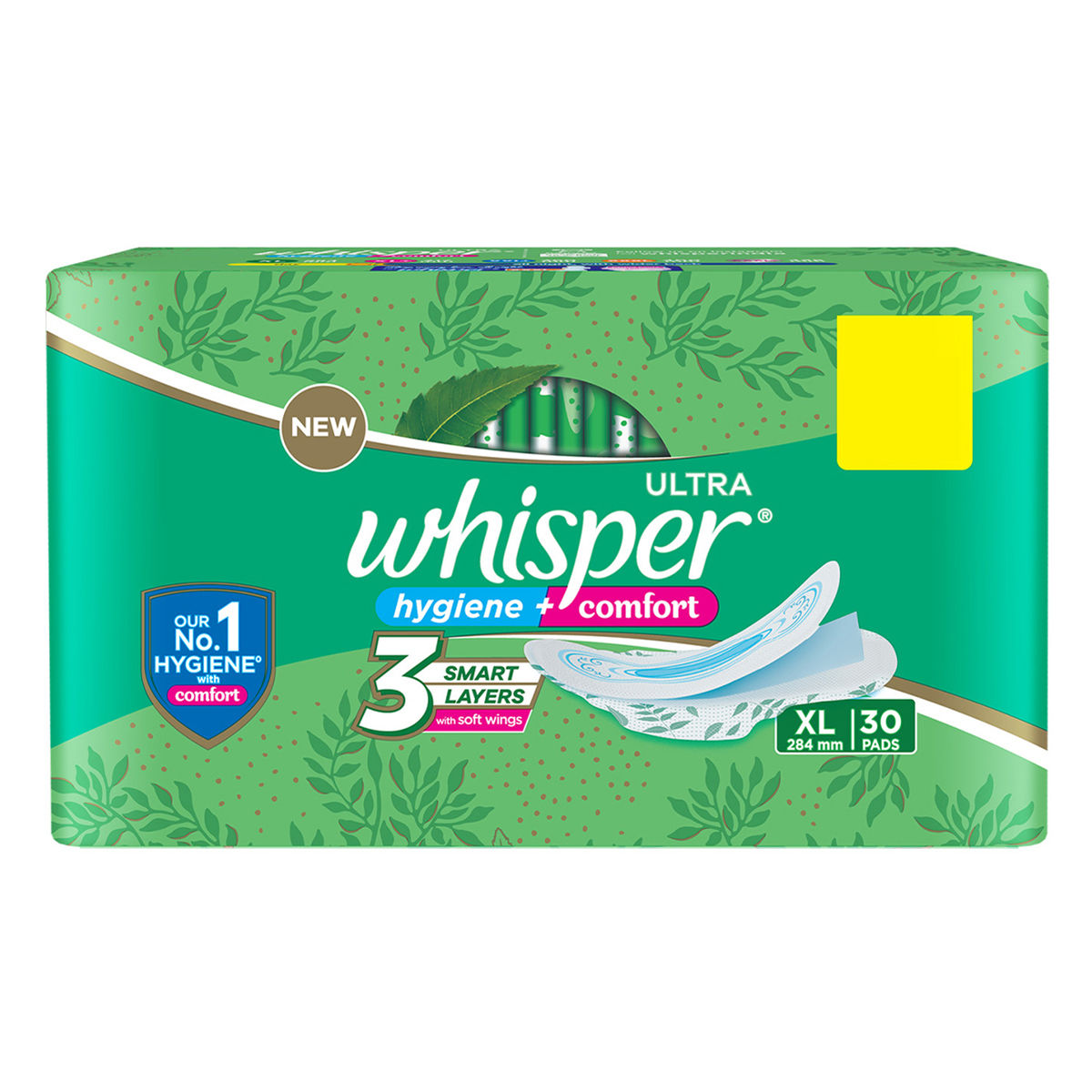 Buy Whisper Ultra Wings Sanitary Pads XL, 30 Count | 19 Minutes ...