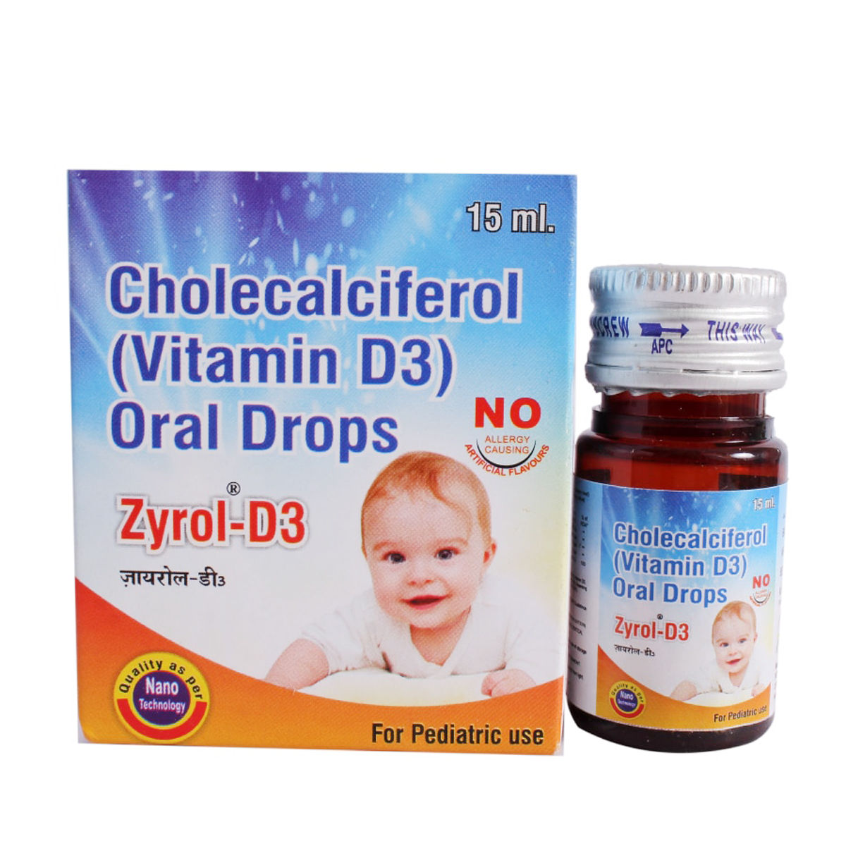 Zyrol-D3 800IU Oral Drop | Uses, Side Effects, Price | Apollo Pharmacy