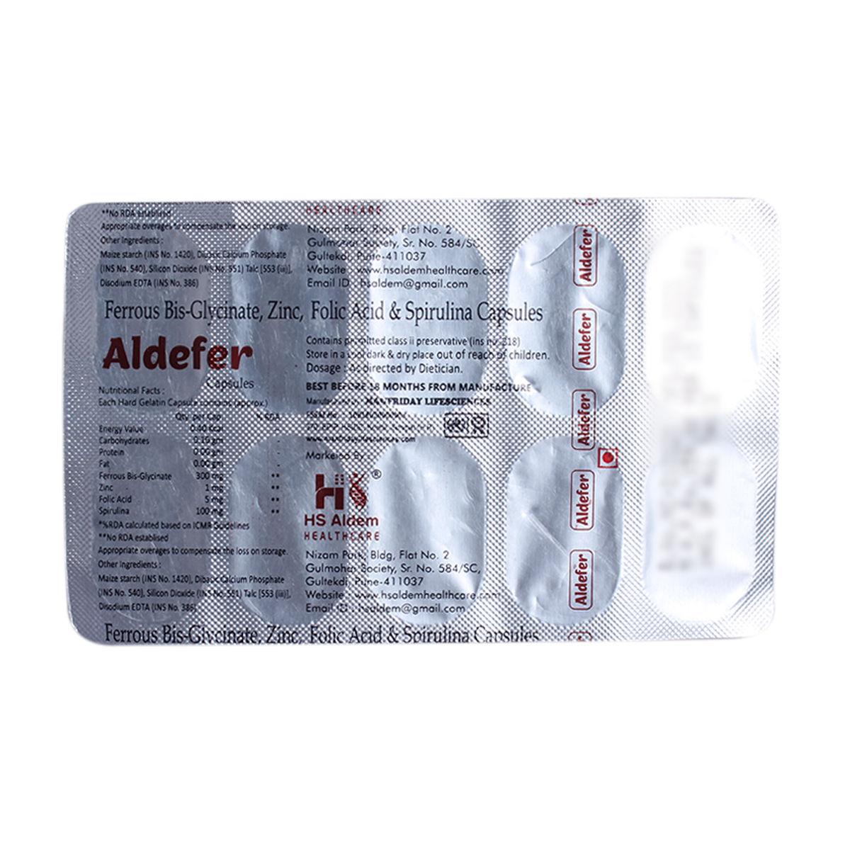 Alde-Fer Capsule 10's | Uses, Benefits, Price | Apollo Pharmacy