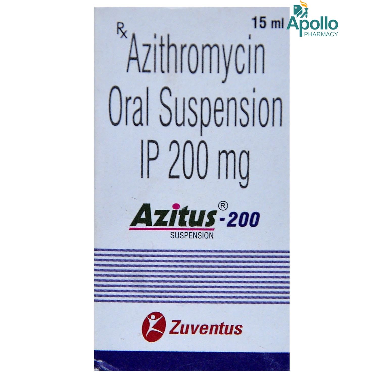 Buy AZITUS 200MG SUSPENSION 15ML - Apollo Pharmacy.