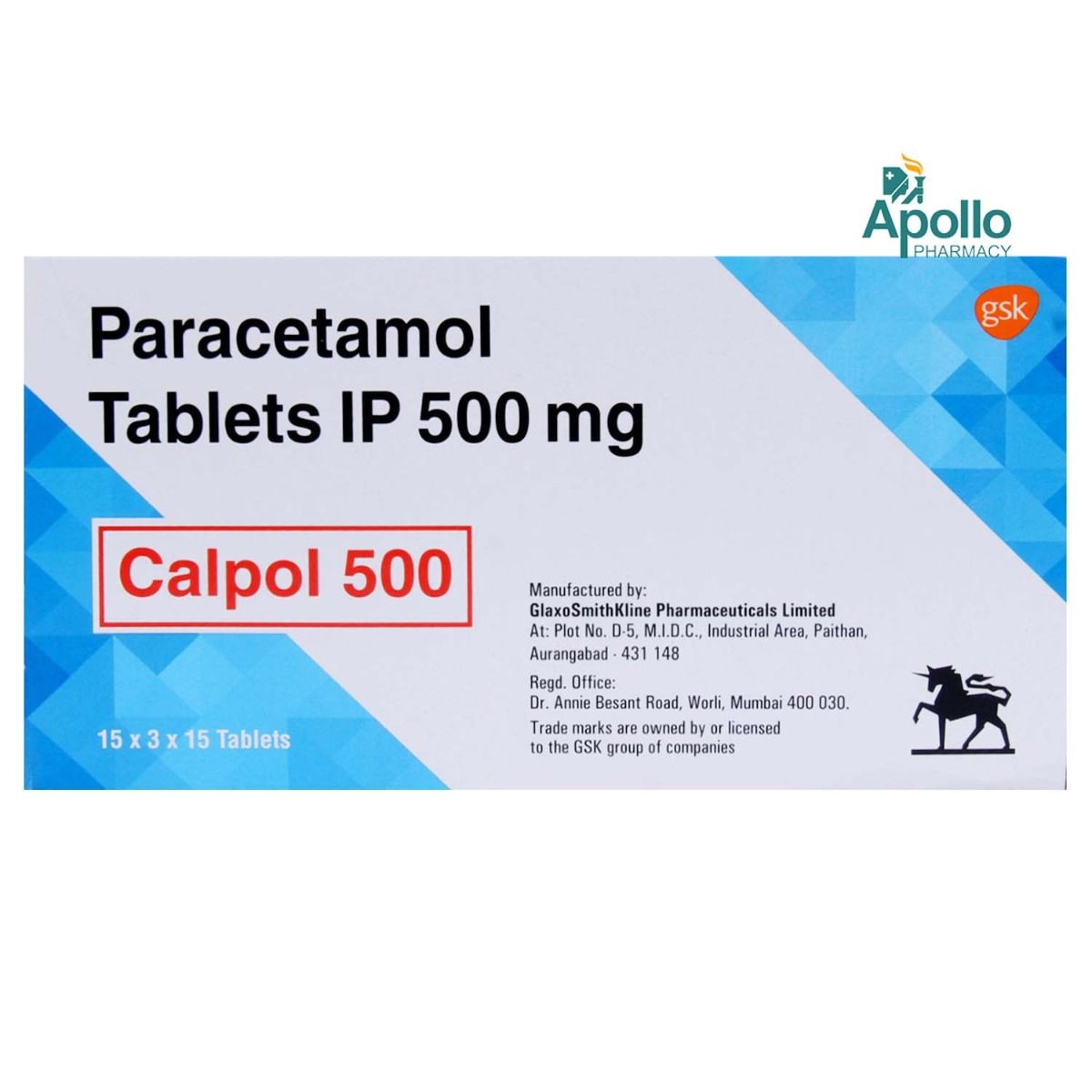 Buy Calpol 500 Tablet | 19 Minutes Delivery | Apollo Pharmacy