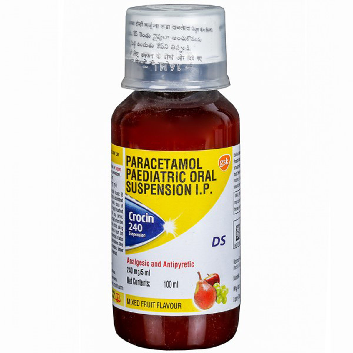 Crocin 240 DS Mixed Fruit Suspension | Uses, Side Effects, Price ...