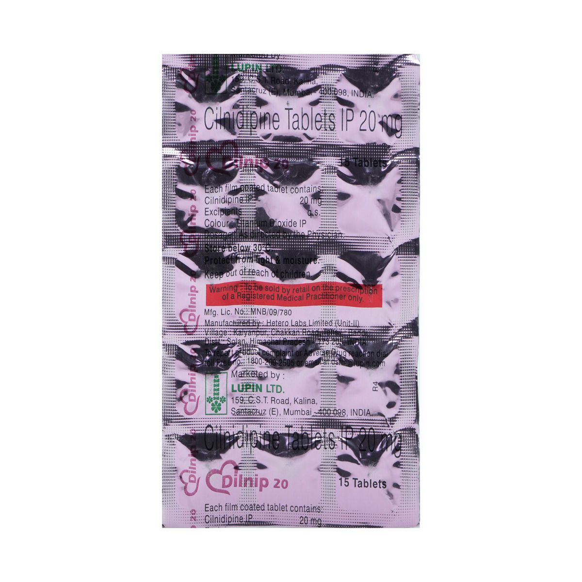 Dilnip 20 Tablet | Uses, Side Effects, Price | Apollo Pharmacy