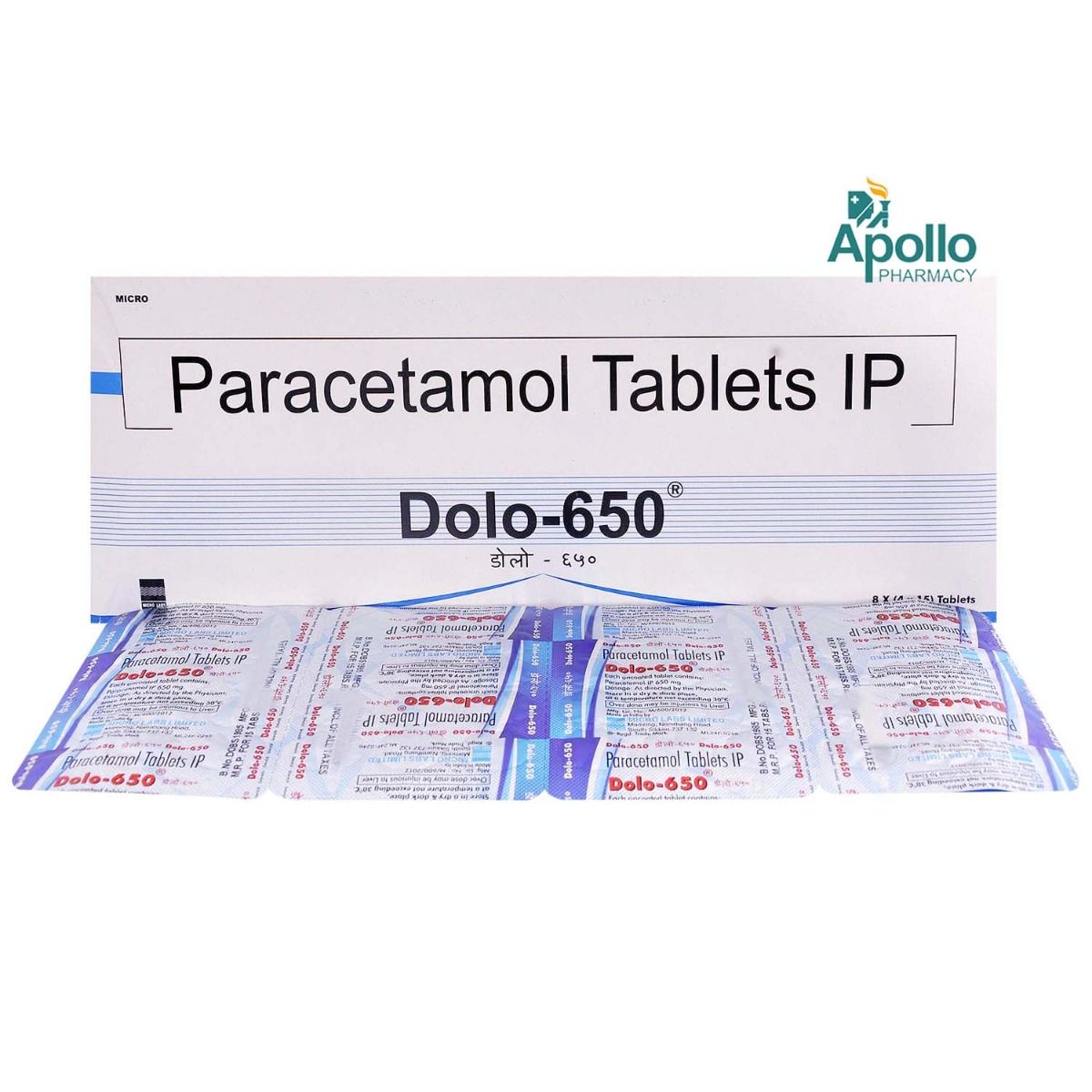 Buy DOLO-650MG TABLET 15'S at Apollo Pharmacy