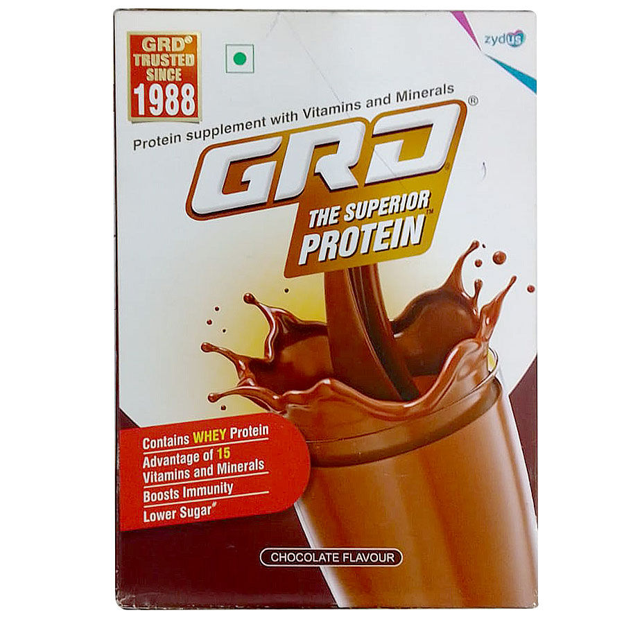 Buy GRD Superior Protein Chocolate Flavoured Powder, 400 gm | 19 ...