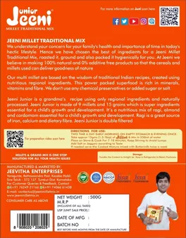 Buy Jeeni Junior Millet Traditional Mix Powder, 500 gm | 19 Minutes ...