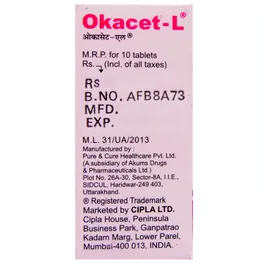 Okacet L Tablet | Uses, Side Effects, Price | Apollo Pharmacy
