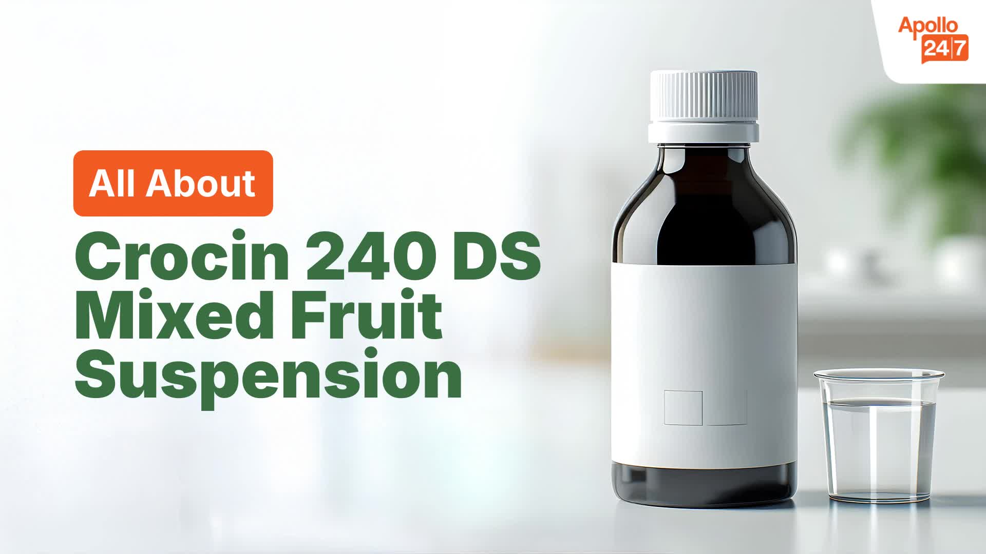 Buy Crocin 240 DS Mixed Fruit Suspension | 19 Minutes Delivery | Apollo ...